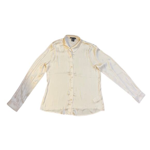Sincerly Jules | Tops | Satin Type Sincerely Jules Button Up Blouse ...